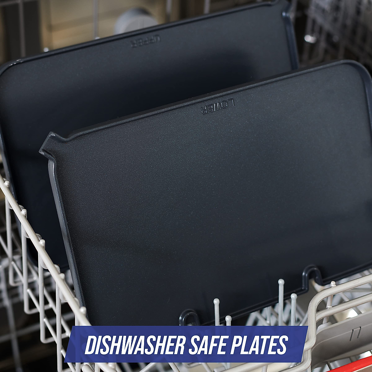 Blue Diamond Ceramic Nonstick, Electric Contact Sizzle Griddle, Open Flat Design, Dishwasher Safe Removable Plates, Adjustable Temperature Control, PFAS-Free, Blue