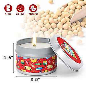 Tuitessine Scented Candle Gifts for Teachers, Teacher Appreciation Aromatherapy Candles for Home Natural Soy Wax Fragrance Candle for Women Thank You Teacher Back to School Gifts 4 Packs 4.4 oz