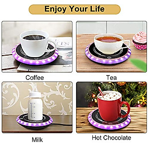 Coffee Mug Warmer Cup Warmer: Electric Canlde Warmer Plate Smart Mug Warmer for Desk Auto Shut Off Beverage Warmer Constant Temperature Home Office Use for Milk Tea Cocoa Hot Chocolate Water