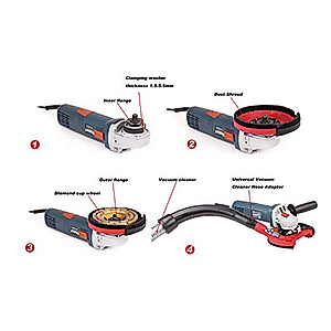 Dastool Universal Dust Shroud for Grinders,5-Inch Dt1901-125