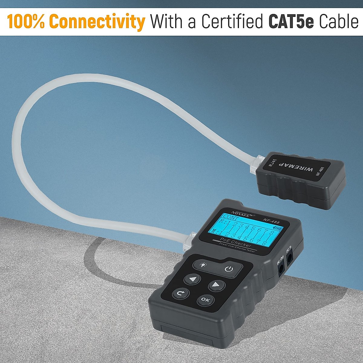 GTZ Cat5e RJ45 Pass Through Connector 100-Pack - EZ Cat 5e Pass Through RJ45 Connectors - Cat 5e Connectors - Ethernet Connector, Ethernet Plug - for Solid or Stranded UTP Network Cable