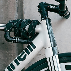 ULAC Steel Kombat Bike Chain Lock Combo, Security, Heavy-Duty, Anti-Theft Steel Chain Lock for Bicycle, Motorcycle, Door, Fence (7mm x 100cm) (Vibe)