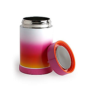 French Bull Stainless Steel Leak Proof Hot Lunch Thermos Vacuum Insulated Food Soup Jar Container, Easy Grip Lid, 16oz, Pink Ombre