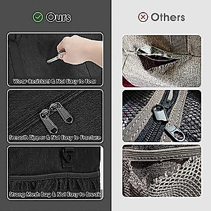 sportsnew Sports Gym Bag with Wet Pocket & Shoes Compartment, Travel Duffel Bag for Men Women Lightweight with Adjustable Shoulder Holder, Black