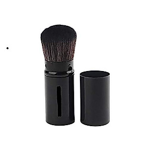 4pc FULL SIZE KIT w/KABUKI Mineral Makeup Matte Loose Powder Bare Face Cosmetics Full Coverage Long Lasting All Skin Types SPF 18 (WARM Neutral Shade-Most Popular)
