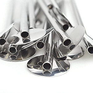 4 Spoon Straws Stirrer Stainless Steel 4 Pack + Cleaning Brush Drinking Straws Metal Reuseable Drinking Mixing Cocktail Eco Friendly Green