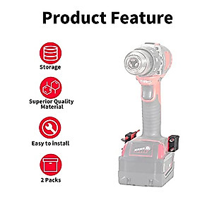 Bit Holder for Milwaukee M18 Drill Bit Organizer for Milwaukee Drills Carry Up to 4 Driver Bits on The Side of Your Power Tool or Driver (2 Pack)