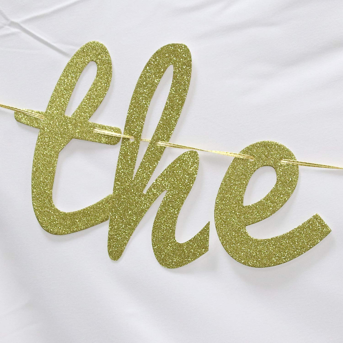 Glitter The Adventure Begins Banner - 2022 Graduation Decor, Retirement Bridal Shower Engagement Party Decoration Supplies Gold
