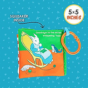 KIDS PREFERRED Goodnight Moon Soft Book with On The Go Clip, 5 Inches