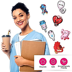 Straw Covers Silicone Kawaii Straw Cover Nurse Theme Straw Caps Reusable Drinking Dust Proof Straw Tip Covers for 6-8 mm (Cute, 10 Pcs)