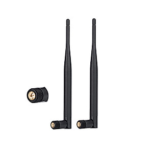 Fosi Audio Bluetooth Antenna WiFi SMA Male PC 2.4GHz 6dBi Single Band Boost Bluetooth Audio Range for Home Office Wireless Network Router IP Camera Amplifier Wireless Range Extender 2 Pack (SMA-Male)