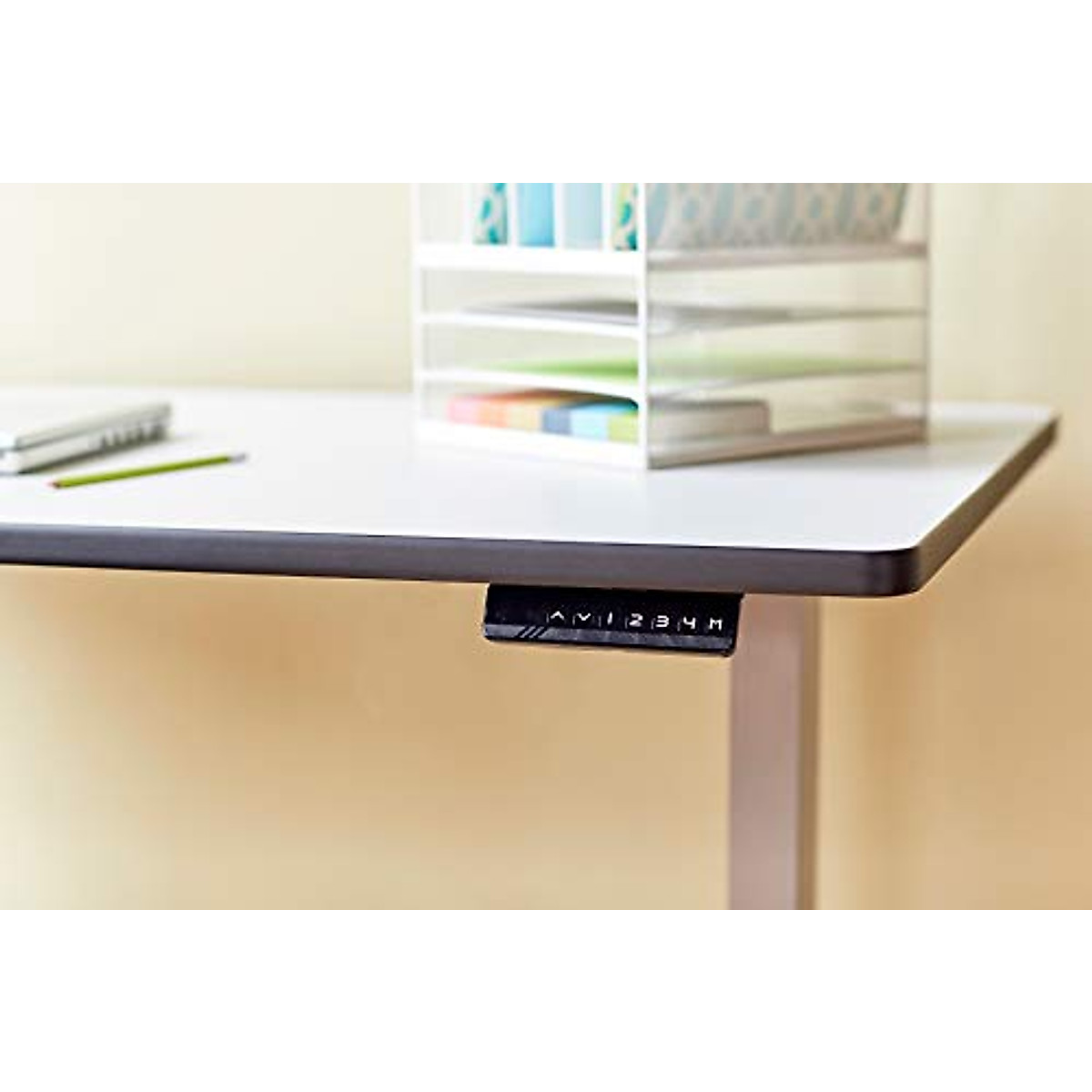 Safco ProductsProfessional Steel Mesh Onyx 2 Tray, 6 Sorter Desktop Organizer - Durable, Stylish Product for Home, Office and Classroom Organization- 13.75"L x 11.5"W x 13"H