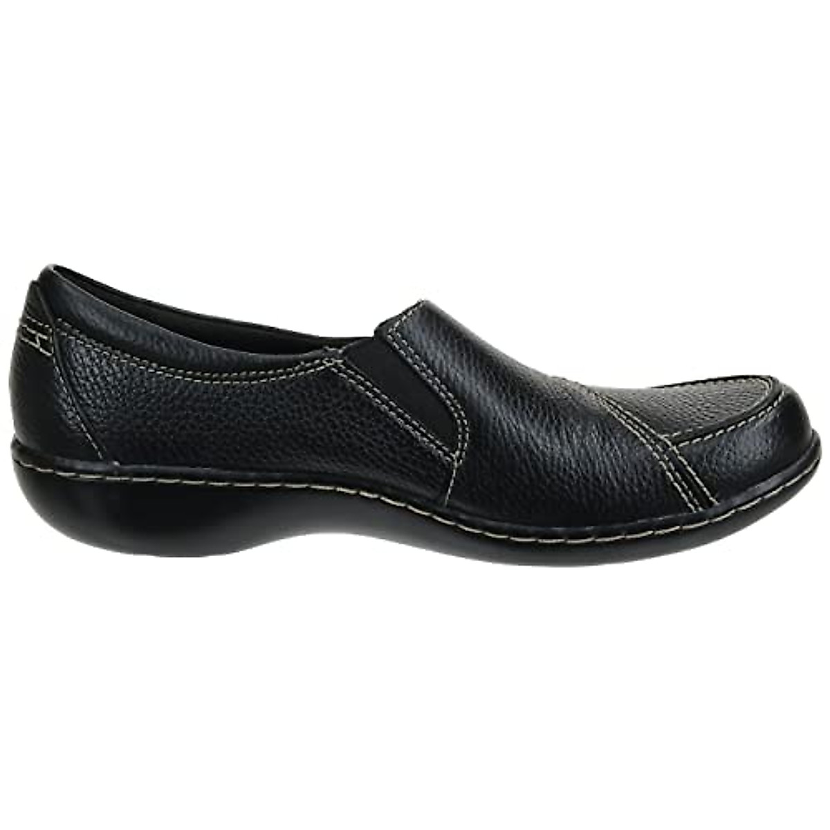 Clarks Women's Ashland Lane Q Slip-On Loafer, Black, 10 M US