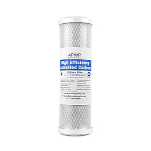High Efficiency Activated Carbon Water Filter Cartridge 5 Micron Fits Standard 2.5 x10" Housings