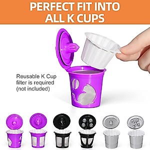 200 Count Fanativita K Cup Coffee Filters Disposable for Keurig Single Cup, Compatible with All Reusable K Cups (White)