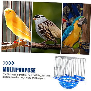Ipetboom 3pcs Hatching Nest Hollow Cage Nest Canary Nest for Cages Pigeon Nest Bowl Parrot Breeding Nest Bird Hanging Cage Parrot Nest Basin Bird Nesting Bowl Iron Wire Breeding Box Pearl