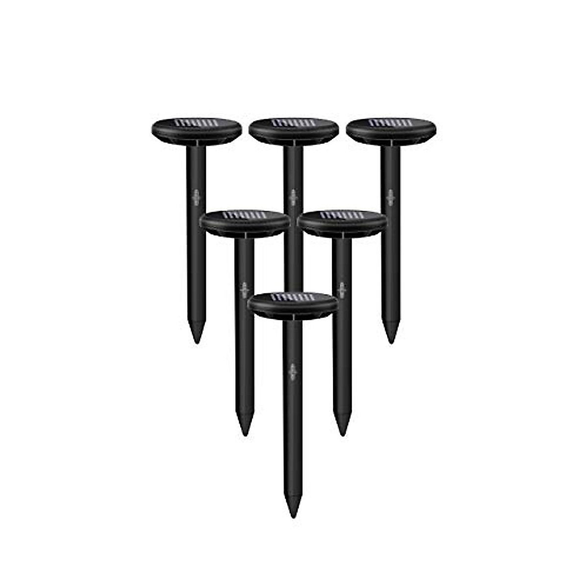 Gold Label Premium Waterproof Ultrasonic Solar Animal Repellent | Long Lasting Humane Solar Pest Control Spikes for Groundhog, Gopher, Vole, Mole, Snake, Chipmunk, Raccoon, Squirrel, Mice | 6 Pack