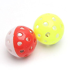 10pcs Hollow Rolling Bell Ball Pet Bird Toy Rolling Bell Ball Parrot Cat Toy Cockatiel Bird Toy