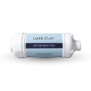 LUXE Bidet 4-in-1 Filtration Water Filter, with PP Cotton, Ion Filtration, and Calcium Salts for Chlorine Removal, with 1/2” Ends Designed to fit NEO Bidets