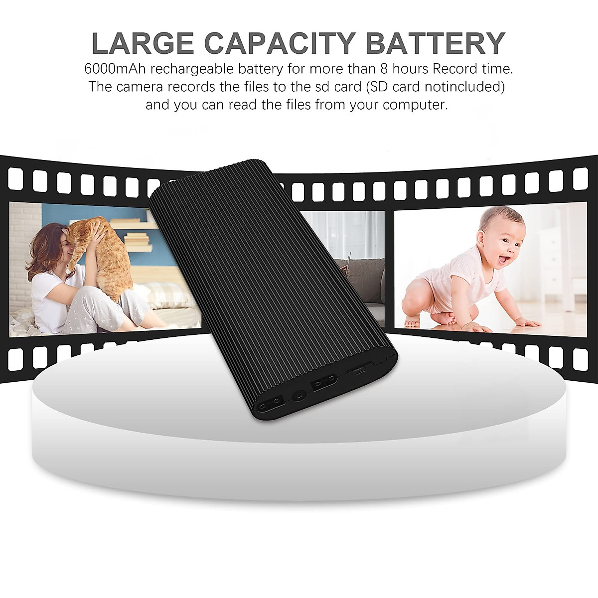 WiFi Hidden Spy Power Bank Camera, HD 1080P Portable 6000mAh Mobile Charger Camera with Motion Detection, Nanny Security Wireless Video Recorder Camera