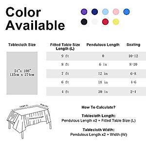 LIKAJON 6 Pack Blue and White Checkered Tablecloth, Blue Plastic Table Cloths for Parties Disposable, 54 x 108 inch Waterproof Rectangular Blue Gingham Camping Tablecloth for Birthday, Party, Picnic