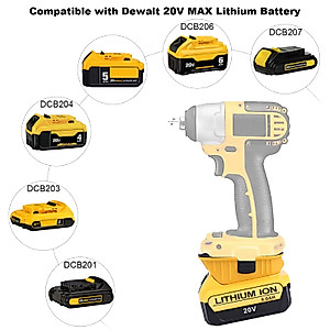 Kotoate Compatible with Dewalt 18V to 20V Adapter, DCA1820 Adapter Compatible with Dewalt 20V MAX Lithium Battery DCB207 DCB201 DCB206 DCB609 to 18V XRP Battery DC9098 DC9096