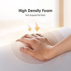 AMERIERGO Foot Rest for Under Desk at Work, Ergonomic Memory Foam Foot Stool Pillow for Home Office, Gaming, Computer - Desk Foot Rest with 2 Adjustable Heights and Breathable Washable Cover (Black)