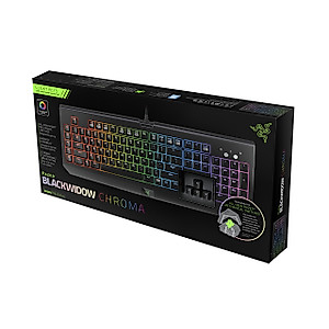 Razer BlackWidow Chroma: Clicky RGB Mechanical Gaming Keyboard - 5 Macro Keys Green Mechanical Switches (Tactile and Clicky)