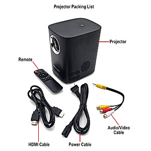 HoliScapes® Christmas Digital Decoration Kit Includes 7 AtmosFX® Video Effects for Christmas Plus HD Super Bright Projector and 48” x 72” Holographic Projection Screen