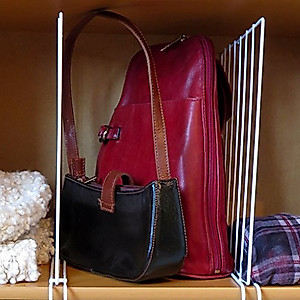 Evelots 4 Pack Shelf Dividers for Wood Shelves, Closet Organization-12 Inches Tall/Reinforced Wide Bottom for Added Stability