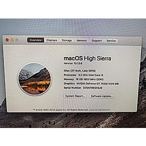 Apple iMac ME088LL/A 27in Intel Core i5-4570 X4 3.2GHz 8GB 1TB, Silver (Renewed)