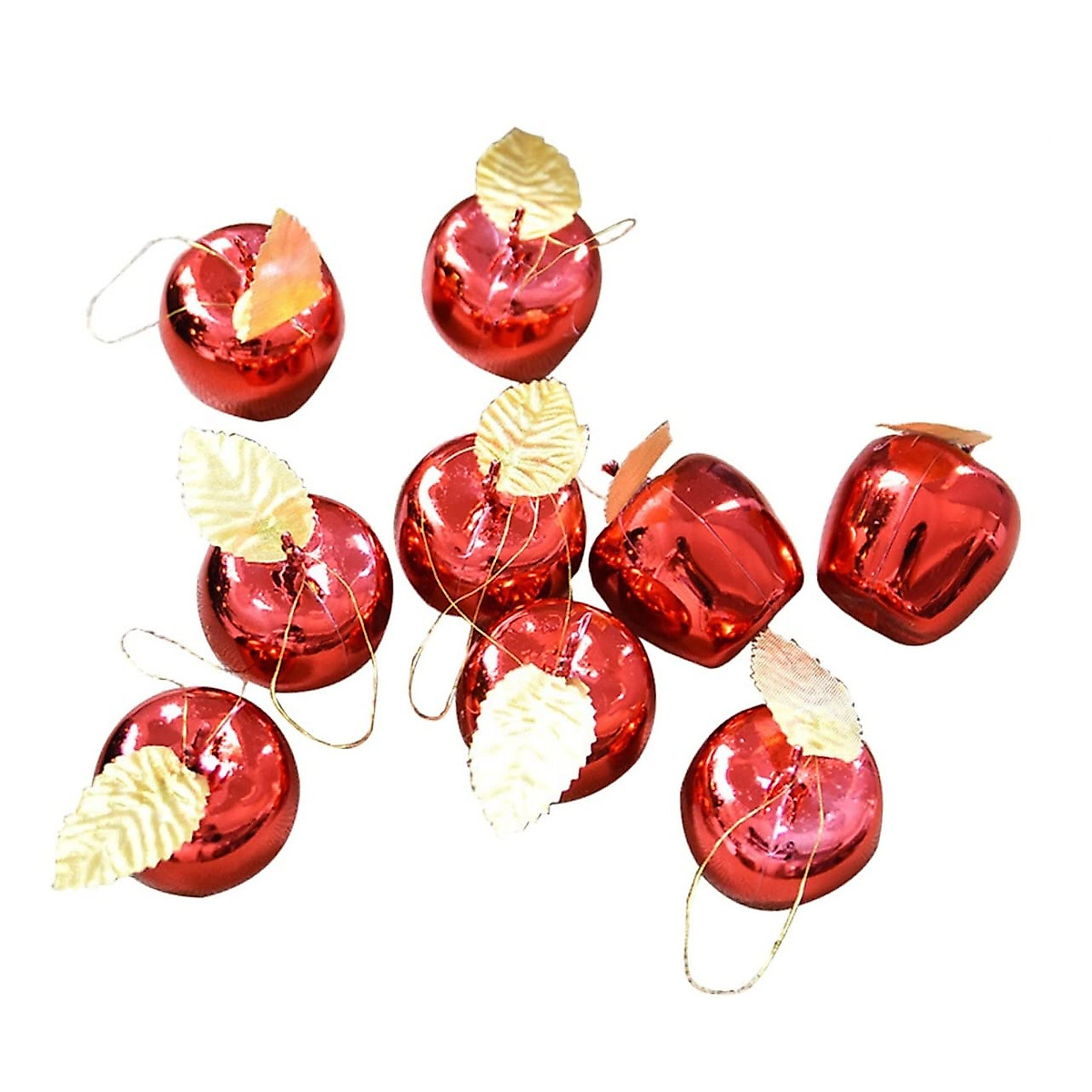 Amosfun 48pcs Mini Hanging Ornaments Xmas Tree Hanging Ornament Mini Hanging Apple Ornaments Red Decorations Wedding Tree Decor Mini Christmas Apples Fruit Decor Pendant Christmas Tree