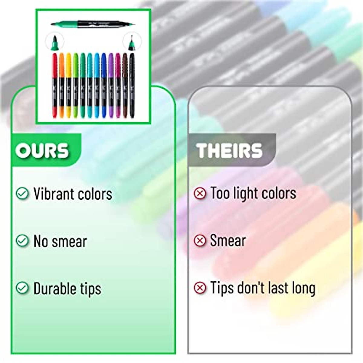Mr. Pen- Dual Tip Permanent Markers, 12 Pack, Fine & Ultra Fine Tip, Fine Tip Permanent Markers, Fine Tip Marker, Permanent Markers Fine Point, Fine Point Permanent Marker, Marker Pens Fine Point