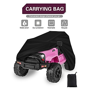 JDZYYCQ Kids Ride-On Toy Car Cover, Outdoor Waterproof Protection for Electric Battery-Powered Children's Wheeled Toy Car-General Type, 51.6'' L x 27.5'' W x 23.8'' H ., BLACK