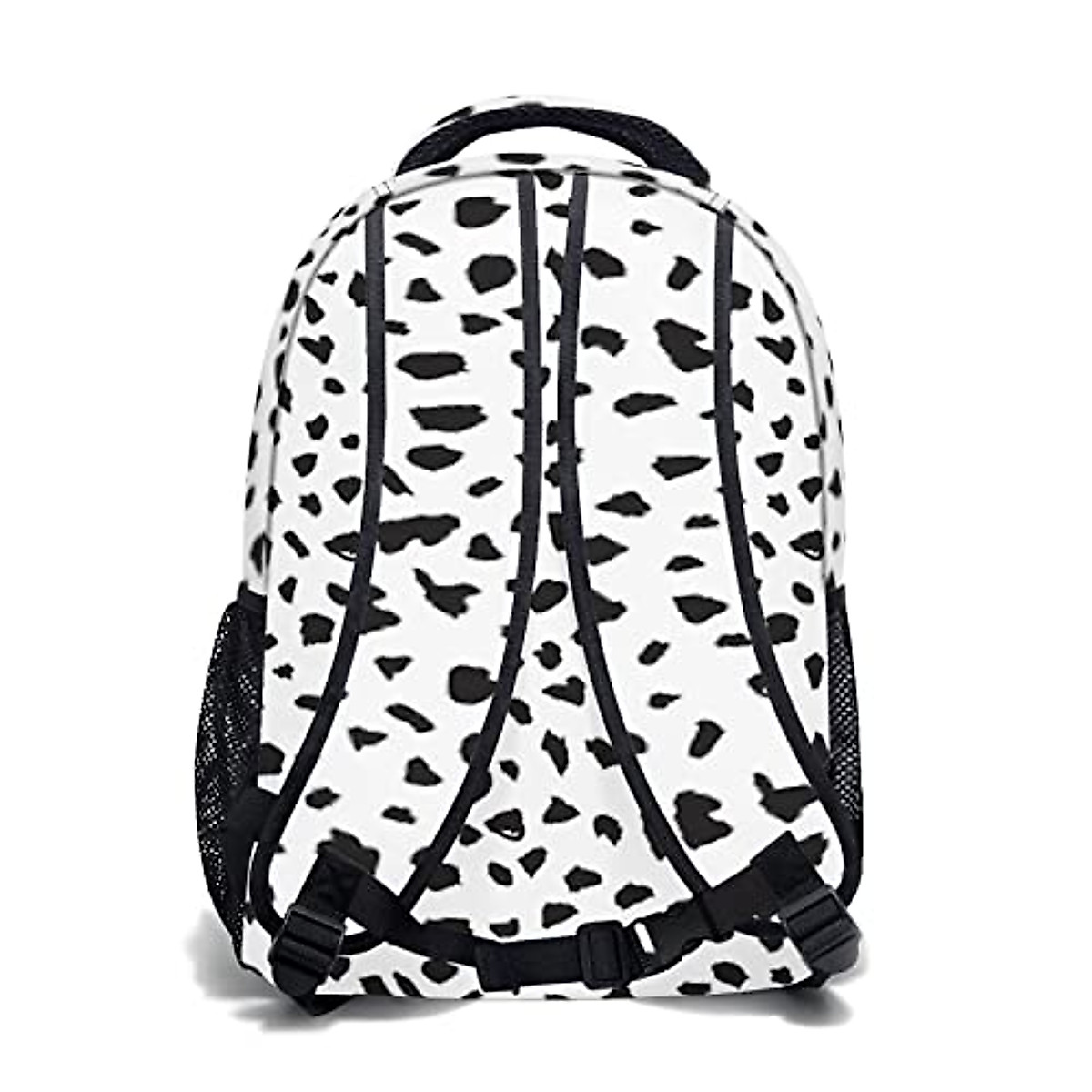Dalmatian Dog Print Backpack Cute Dog Spot Pattern School Bag Classic Black and White Casual Daypack Personalized Students Bookbags for Teens Girls Boys