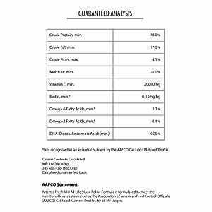 ARTEMIS Fresh Mix Dry Dog Food – Premium Meat Recipe Health Nutrition Protein Omega 3 6 Small Breed Adult Puppy All Life Stages 4lb Bag