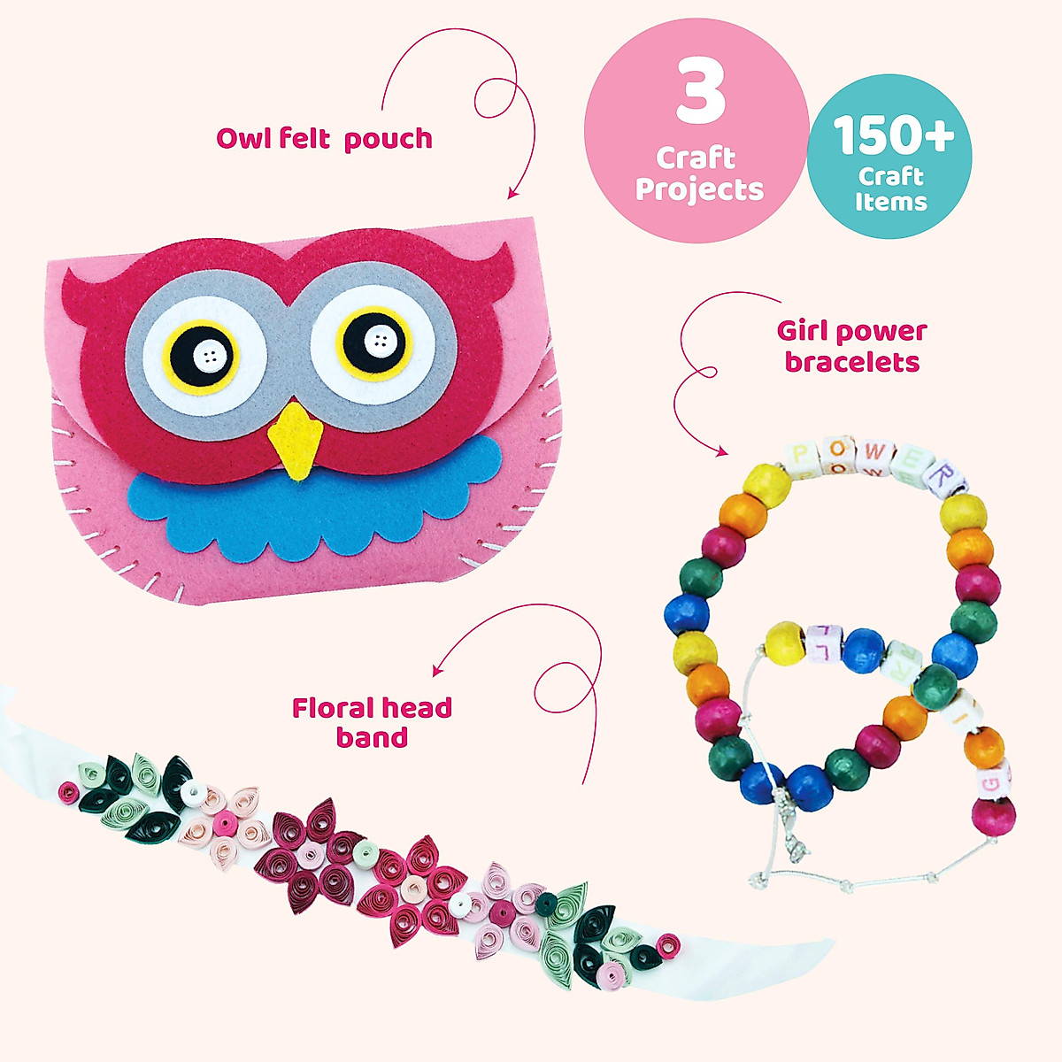 jackinthebox Fashion Themed Art and Craft Kit for Kids has 3 Craft Projects in 1 Box, Bring Out The Fashionista in The Little one, and Make The Best Gift for Ages 5 6 7 8 Years