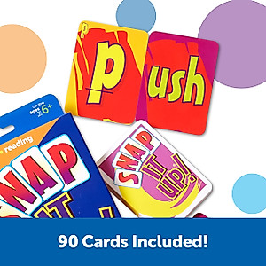 Learning Resources Snap It Up! Phonics & Reading Card Game, Homeschool,Reading Game, 90 Cards Included, Ages 6+