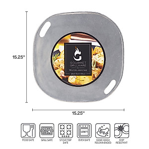 Wilton Armetale Gourmet Grillware Pizza Serving Tray, 15.25-Inch