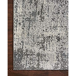 Loloi II Austen Collection AUS-01 Light Grey/Charcoal, Contemporary 18" x 18" Sample