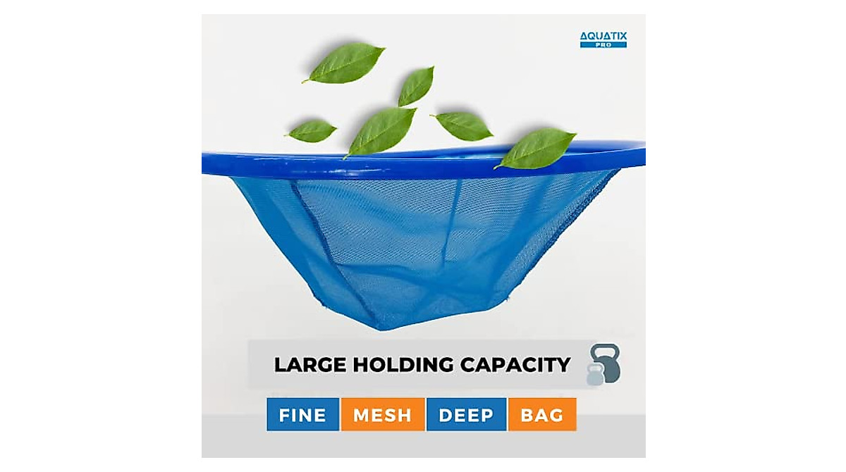 Aquatix Pro Hand Leaf Skimmer for Pool & Spa Cleaning