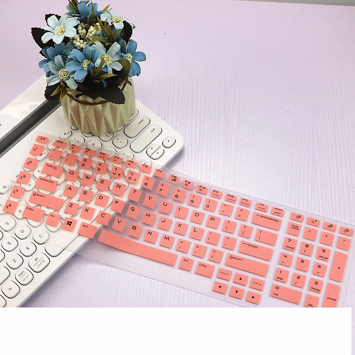 Silicone Keyboard Cover Skin Protector for Dell Alienware AREA-51M AREA-51 17 R3 M17 M15 17r5 15r4 R3 17.3 15.6 Inch Laptop-Gradient Green-