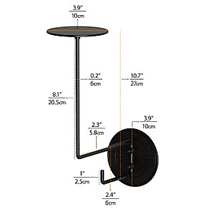 Wallniture Giro Helmet Holder Wall Mount, Bike Helmet Rack, Hooks for Hanging Motorcycle Accessories Metal, Black