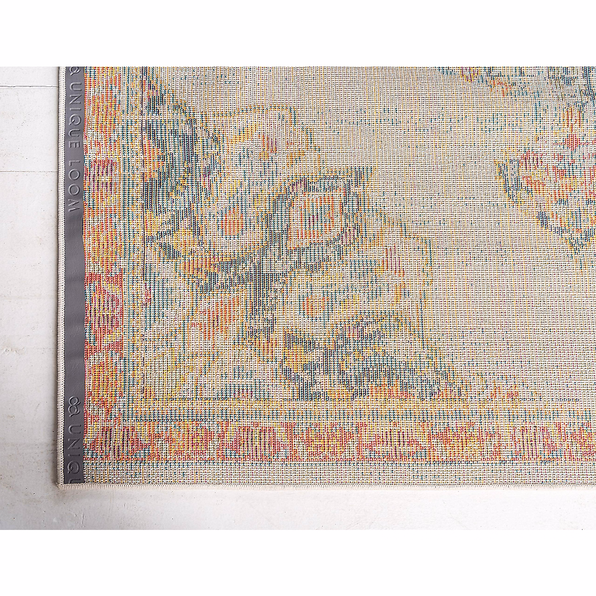 Unique Loom Penrose Collection Area Rug - Alexis (5' 1" x 8' Rectangle, Ivory/ Blue)