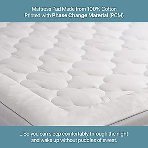 Allied Home Cooling Mattress Topper - 250 TC, 100% Cotton Mattress Cover, Thick Mattress Topper - Cotton Mattress Pad, Down Alternative Mattress Topper - Full, 54” x 75” x 1”
