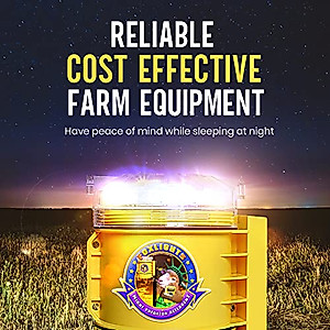 Foxlights Night Predator Deterrent, Predator Control Light, Protect Crops, Orchards & Livestock 360° Flashing LED Light, Used by Professional Ranchers & Farmers, See Solar Model - Môpet Marketplace