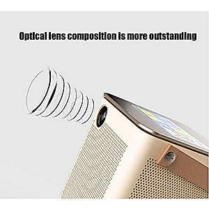 XUNMAIFPT Full HD Projector, Intelligent Android 4.4 System Projector HD Mobile Portable LED Projector, Audio Jack, MicroUSB, USB2.0, HDMI2.0 Intelligent