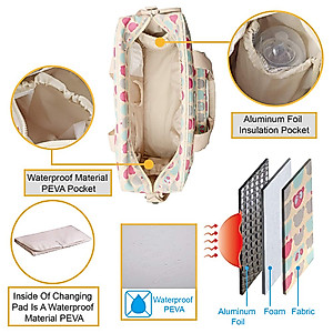 Bellotte Diaper Tote Bags for Girl, Large Capacity, Stylish and Durable