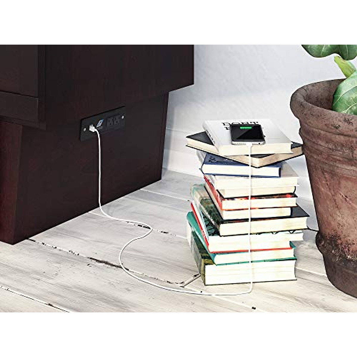 AFI Monroe Murphy Bed Chest with Charging Station, Queen, Espresso