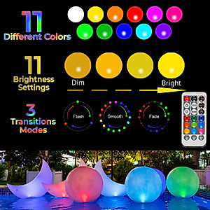 TIALLY Floating Pool Lights Solar Powered - 24" Crescent Moon Floating Lights - Inflatable Floating Solar Pool Lights for Swimming Pool, LED Pool Lights for Weddings, Pool Party Decor (2 Pack)